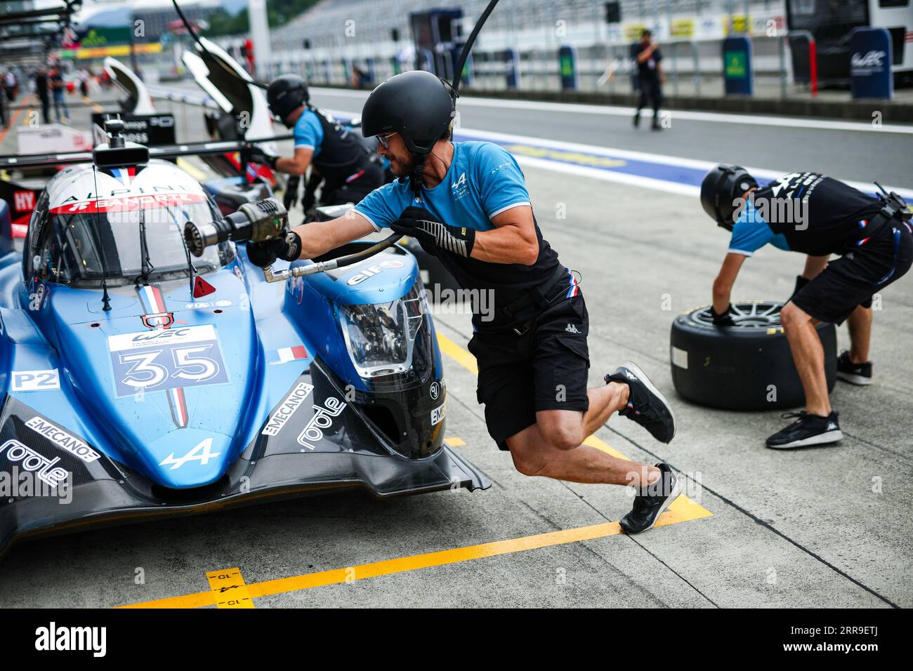 Oyama, Japon. 07th Sep, 2023. ALPINE Elf Team ambiance pitstop practice ...