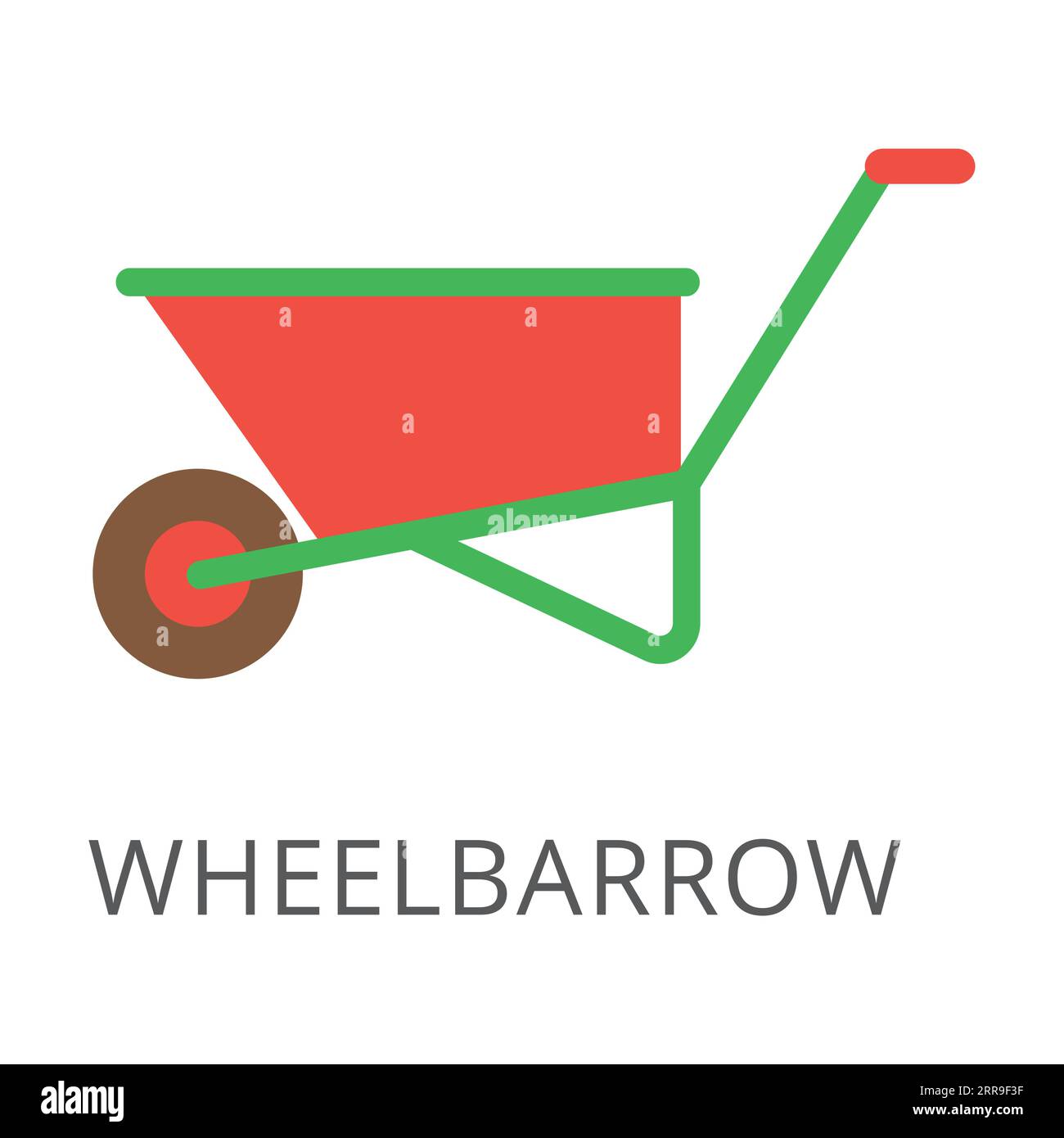 One wheeled wheelbarrow Stock Vector Images - Alamy