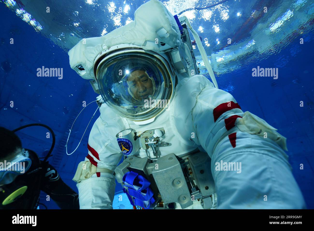 210616 -- JIUQUAN, June 16, 2021 -- Chinese astronaut Nie Haisheng is ...