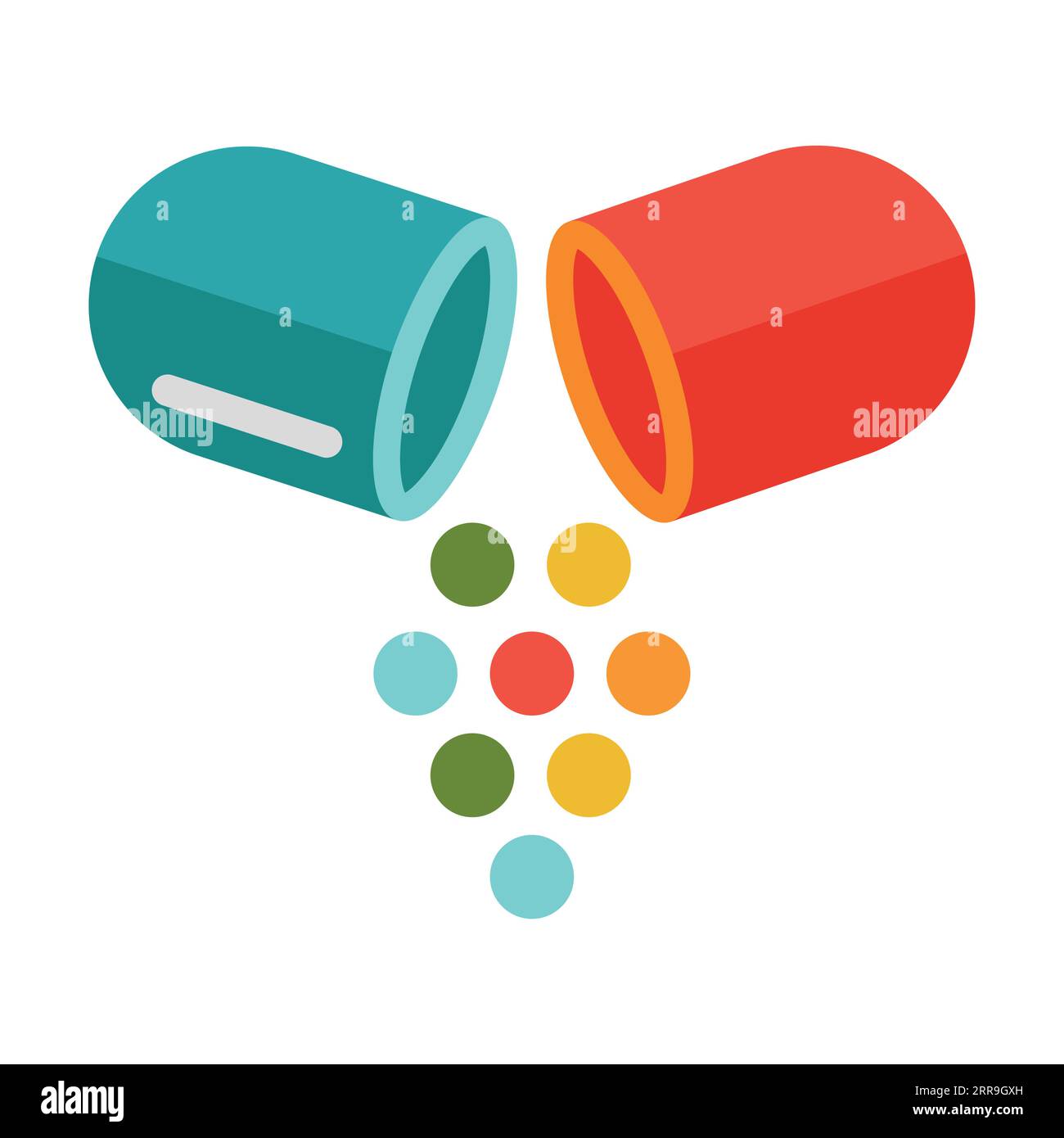 Capsule pill with granular active ingredient vector Stock Vector Image ...