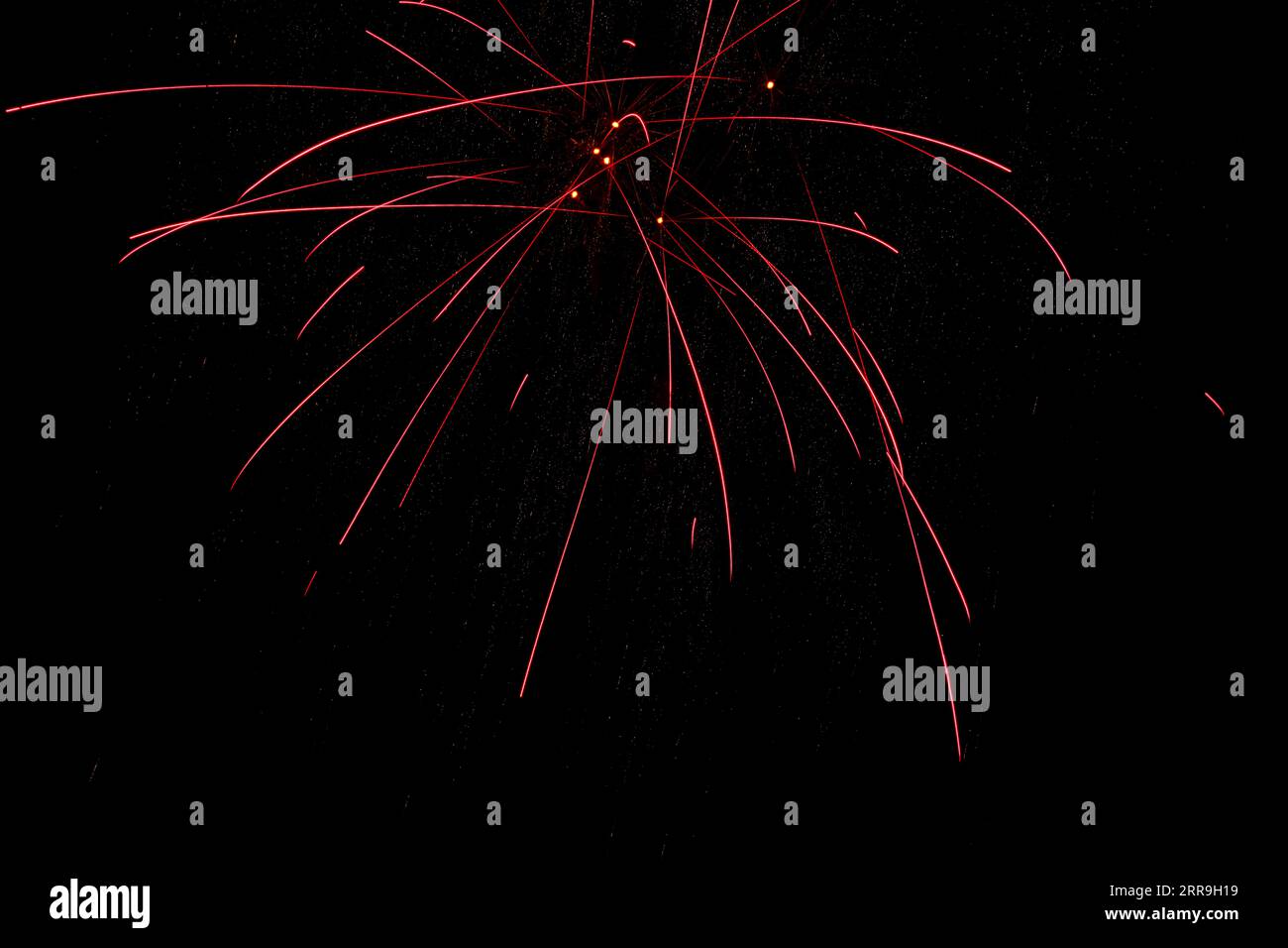 Colorful fireworks exploded in the night sky Stock Photo - Alamy