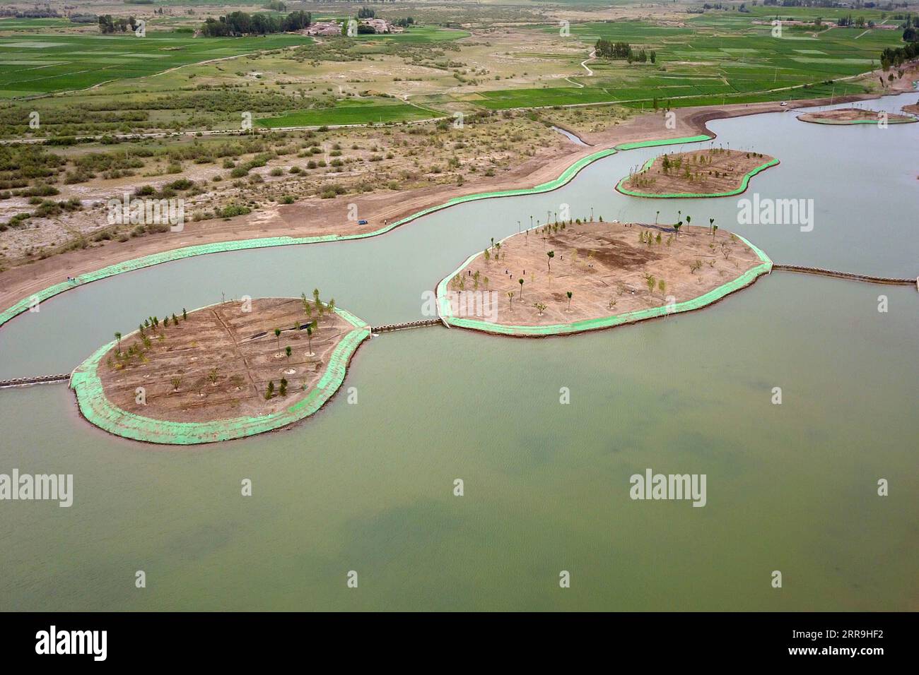 210617 -- LINZE, June 17, 2021 -- Aerial photo taken on June 10, 2021 ...