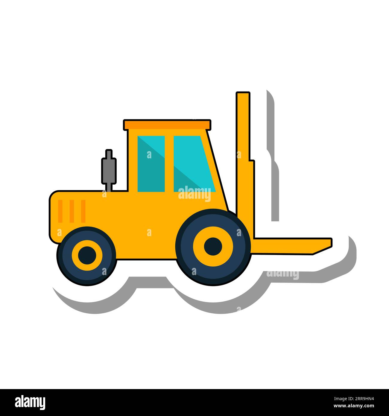 Forklift warehouse construction loader Stock Vector Image & Art - Alamy