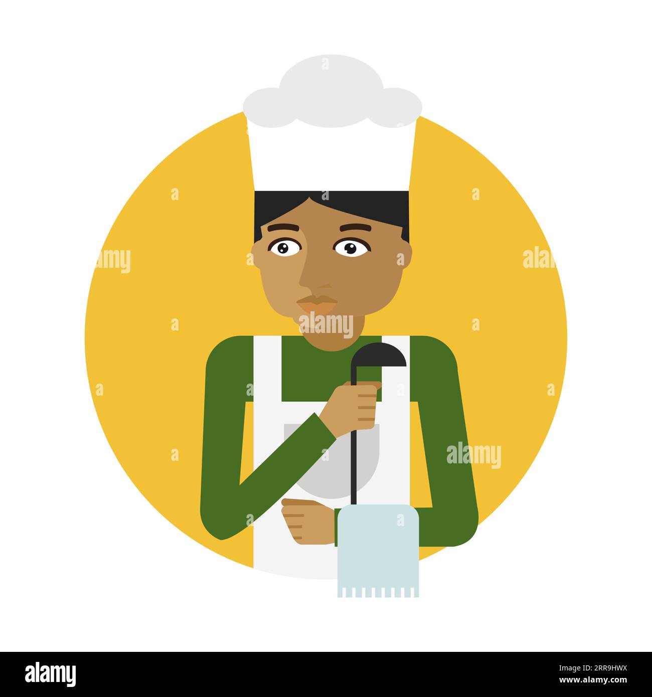 Worker wearing apron Cut Out Stock Images & Pictures - Alamy