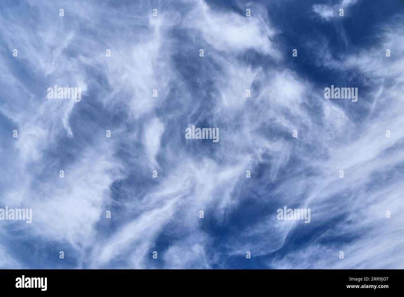Stunning Cirrus Cloud Formation Panorama In A Deep Blue Summer Sky Seen ...
