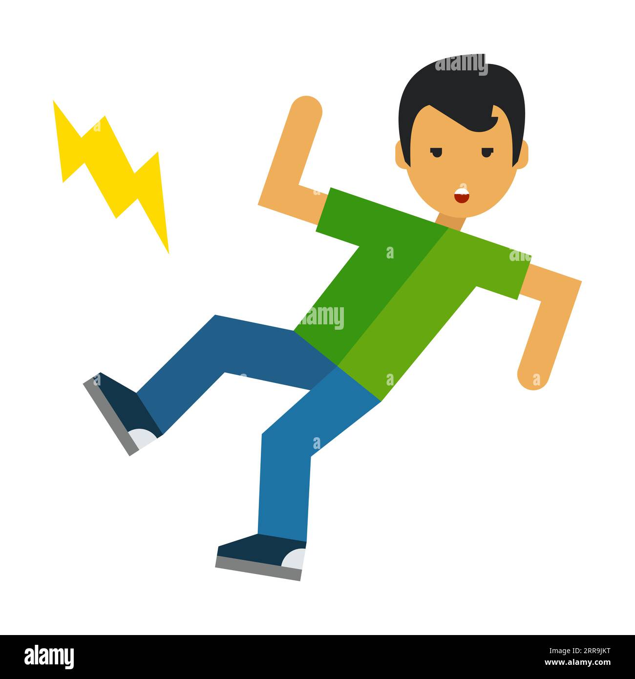 Person falling ground Stock Vector Images - Alamy