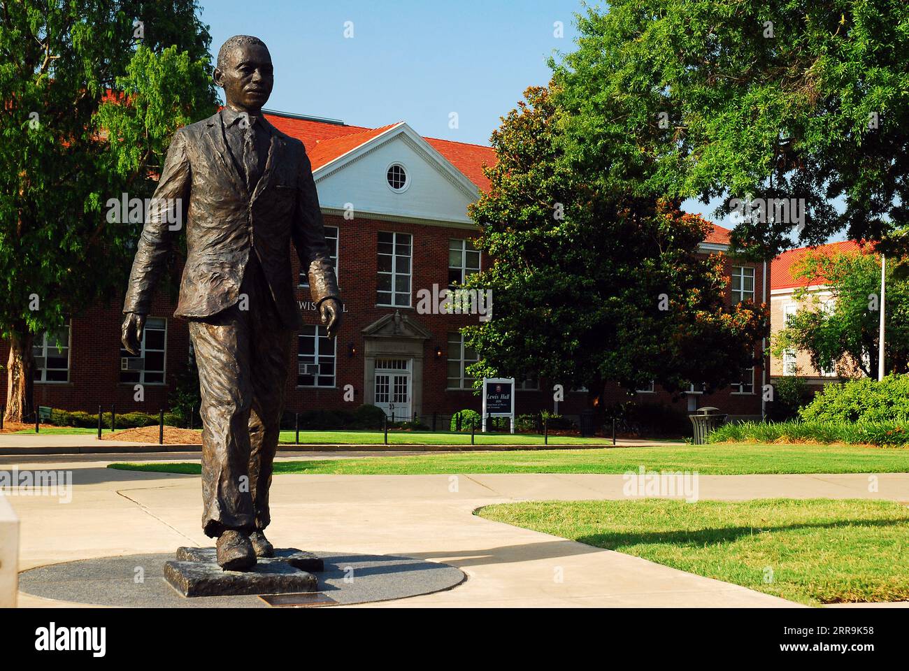 A statue honors James Meredith, the first African American to attend ...
