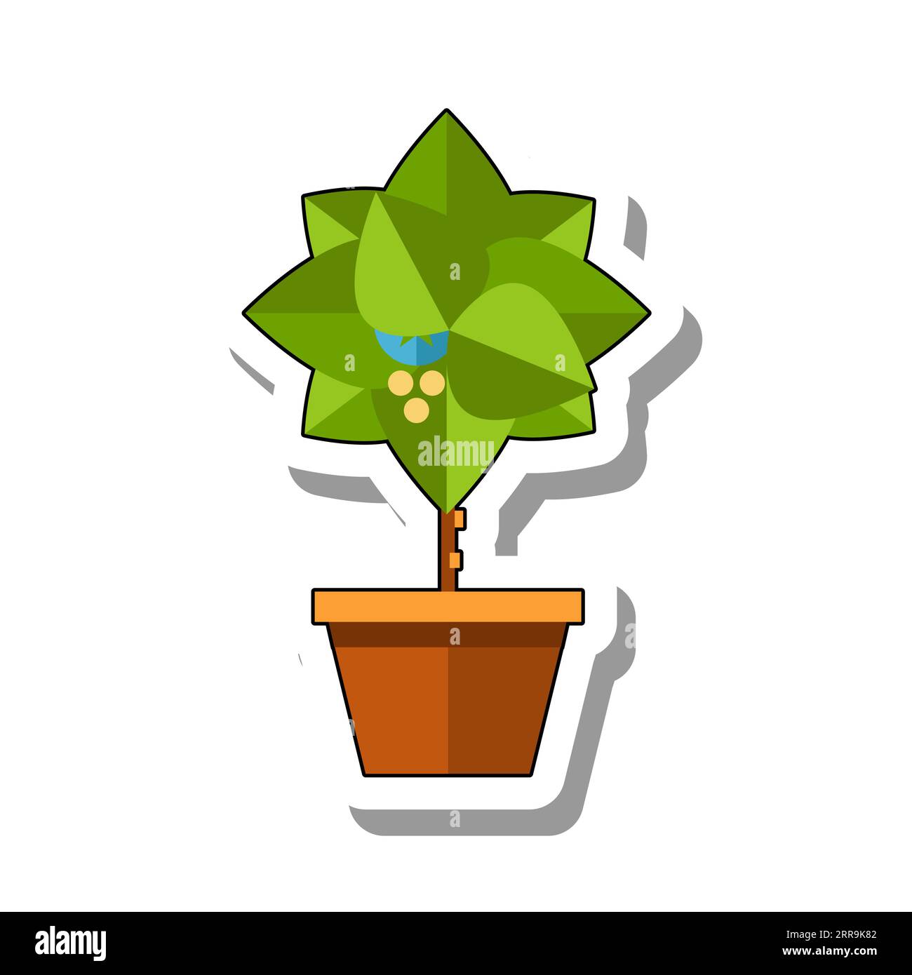 Decorative large leaves Stock Vector Images - Alamy