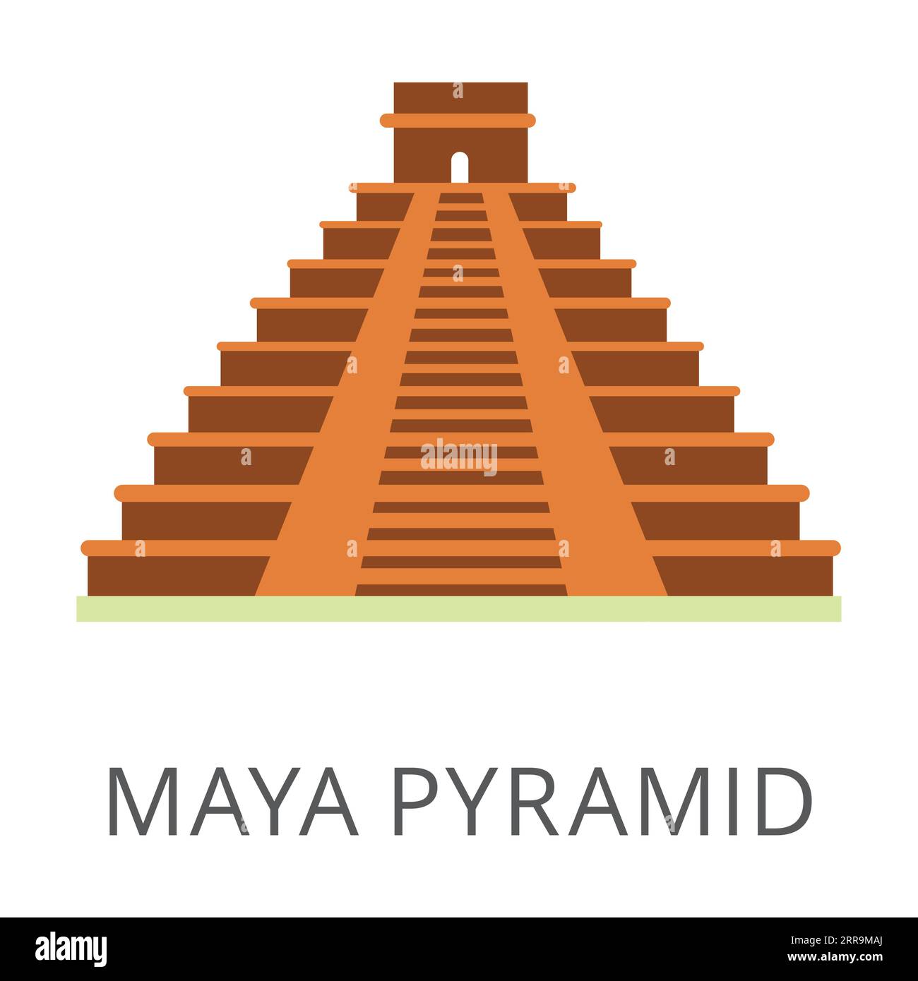 Stone step pyramid isolated on white Stock Vector Image & Art - Alamy