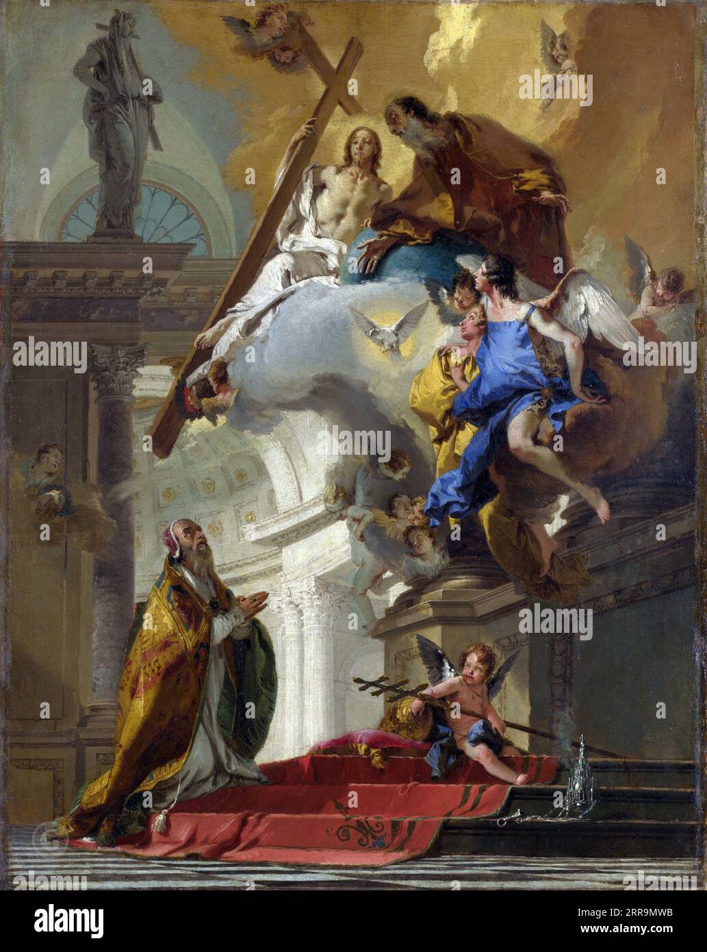 Giovanni Battista Tiepolo - A Vision of the Trinity 1735-39 Stock Photo ...