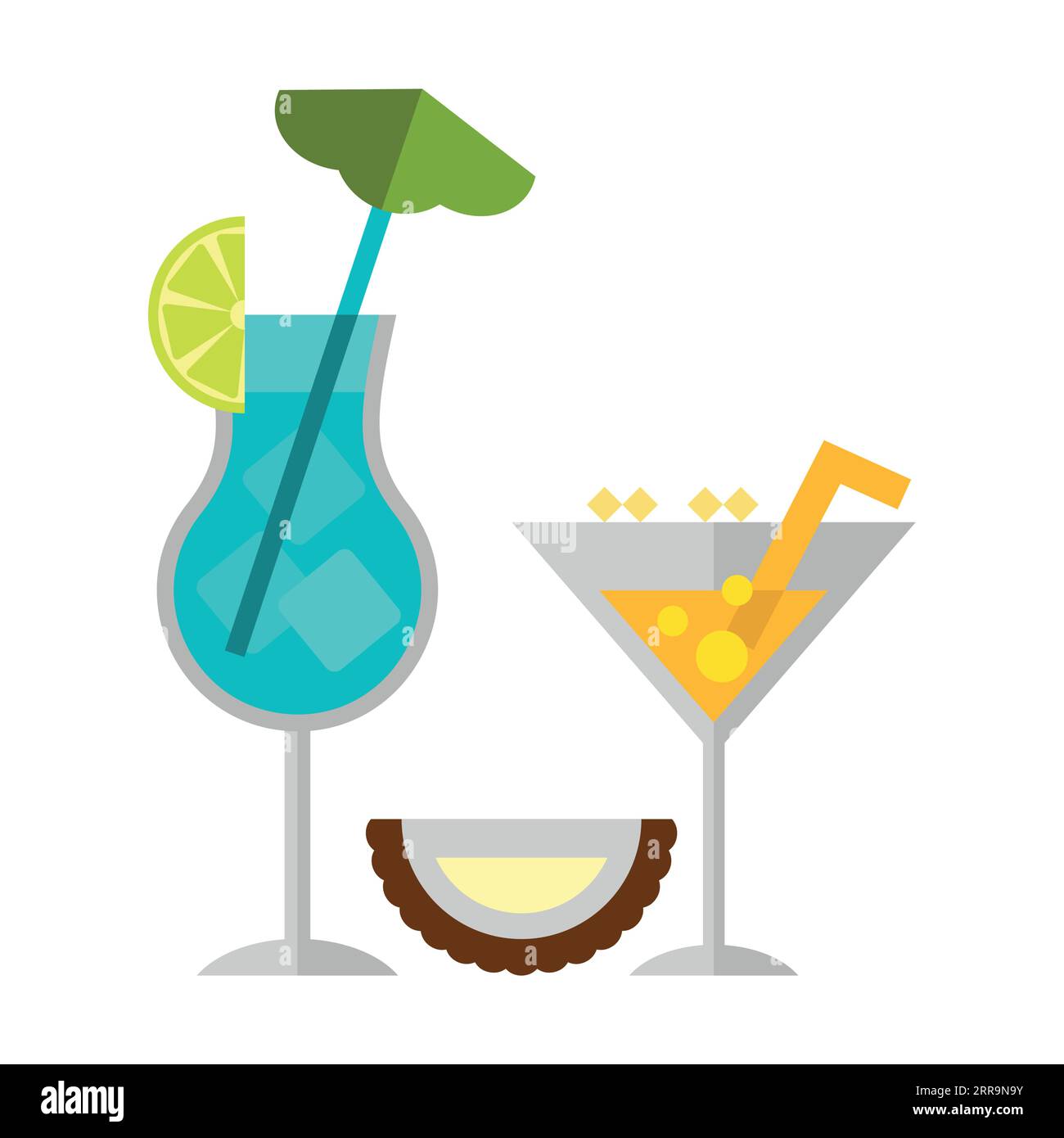 Festive alcoholic drinks vector Stock Vector Image & Art - Alamy