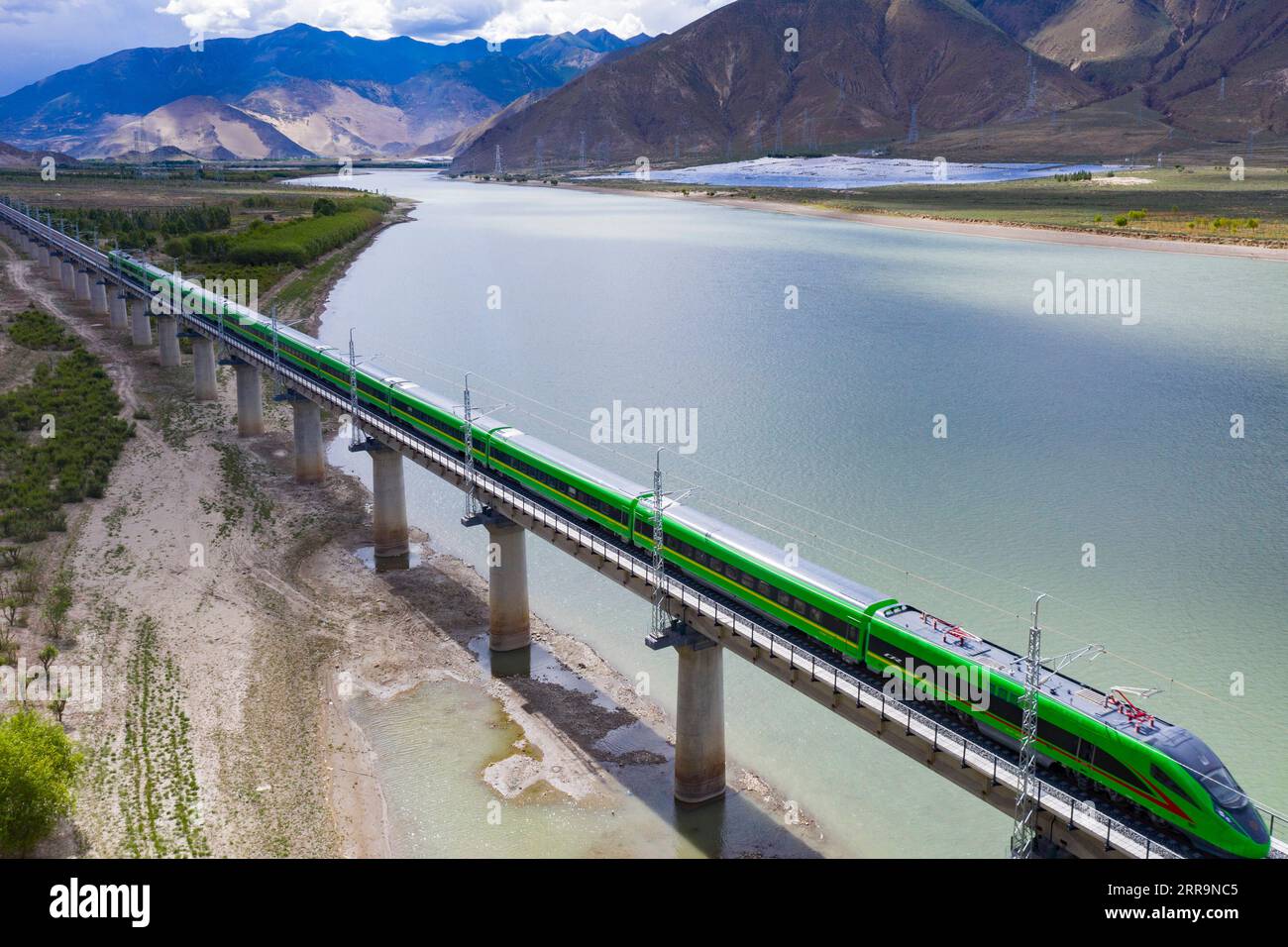 210625 -- LHASA, June 25, 2021 -- Aerial photo taken on June 16, 2021 ...