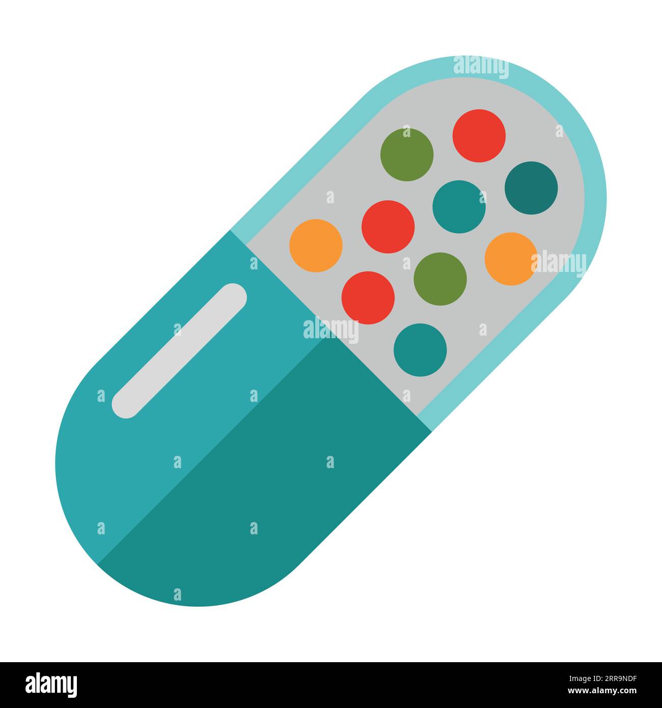 Capsule pill with granular active ingredient Stock Vector Image & Art ...