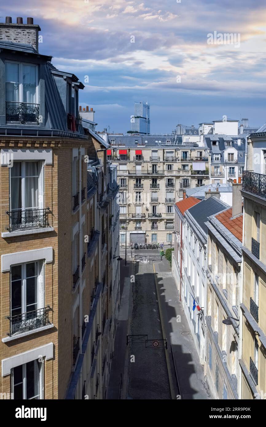 Paris, typical facades, and the new courthouse, the Palais de justice ...