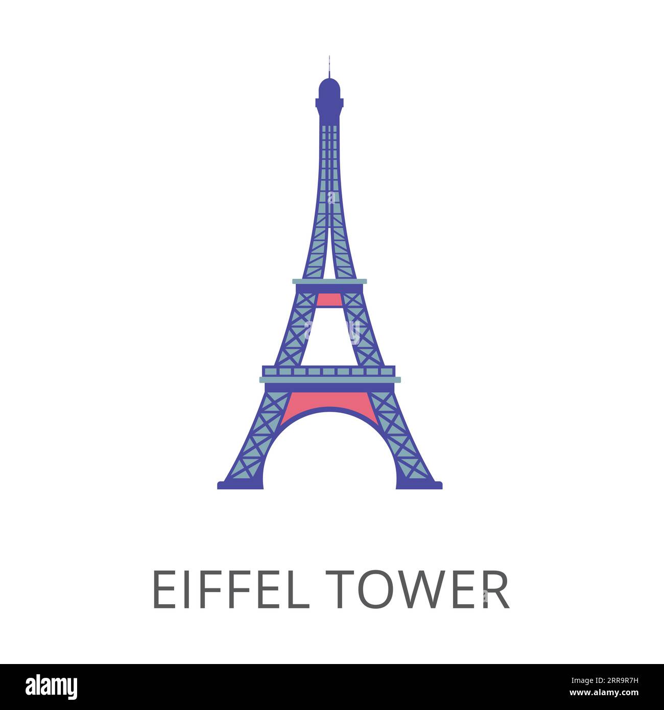 Eiffel tower as French symbol flat vector icon Stock Vector Image & Art ...