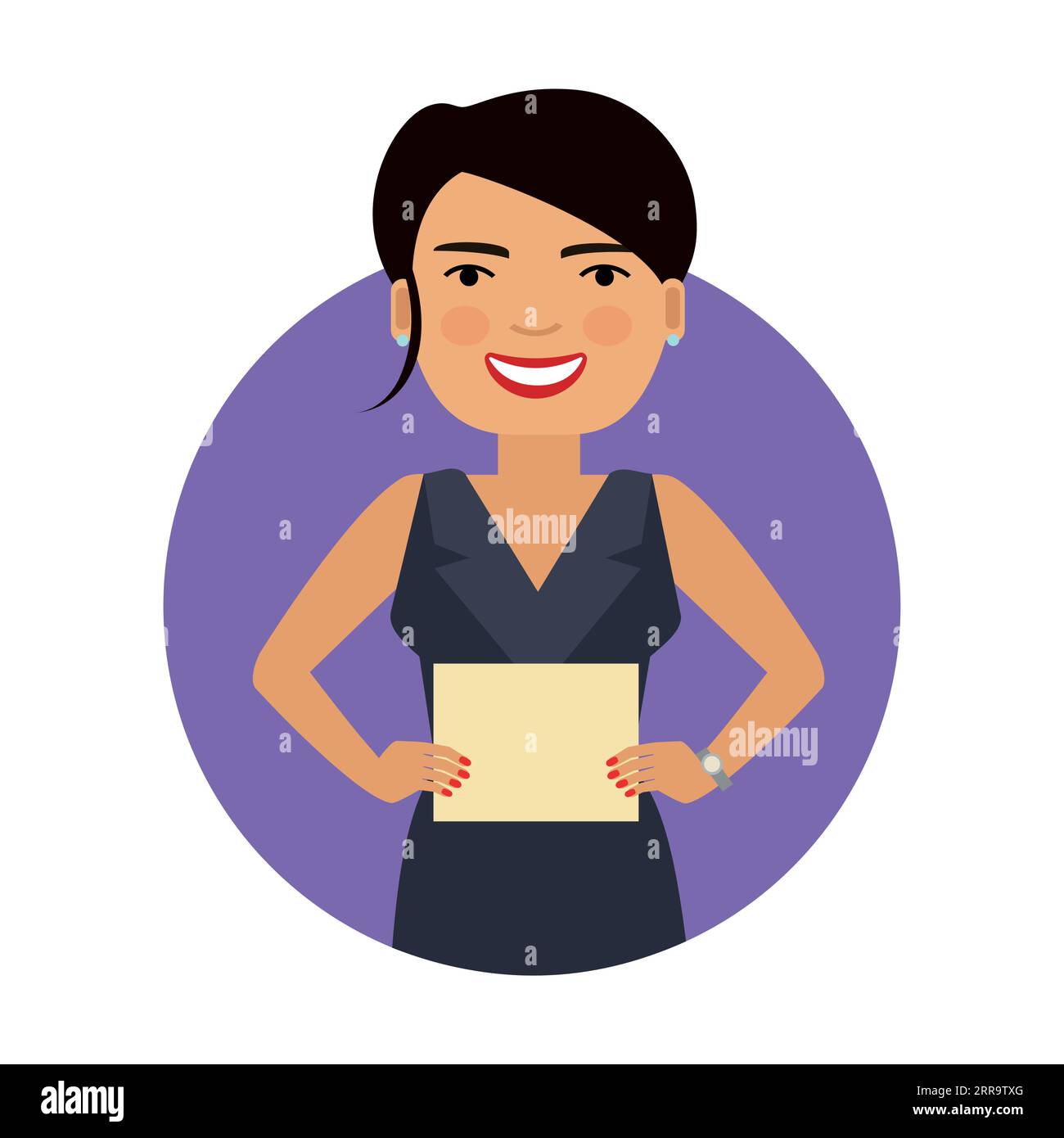 Middle aged worker office Stock Vector Images - Alamy