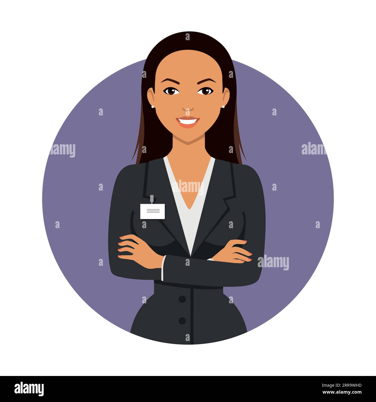 Girl in strict business suit vector Stock Vector Image & Art - Alamy