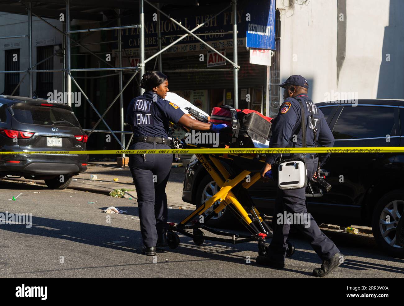 Brooklyn, USA. 06th Sep, 2023. Police officers from the 79th Precinct ...