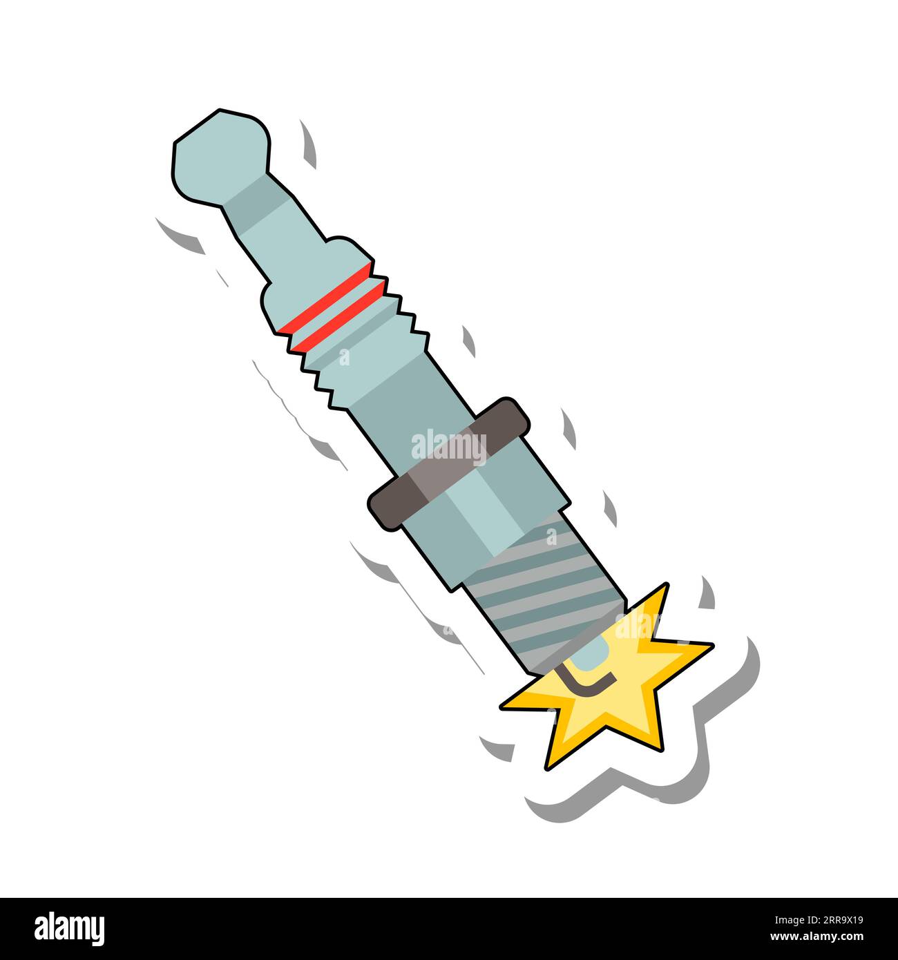Car spark plug detail Stock Vector Images - Alamy