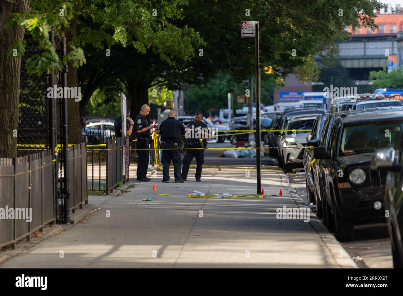 Brooklyn, USA. 06th Sep, 2023. Police officers from the 79th Precinct ...