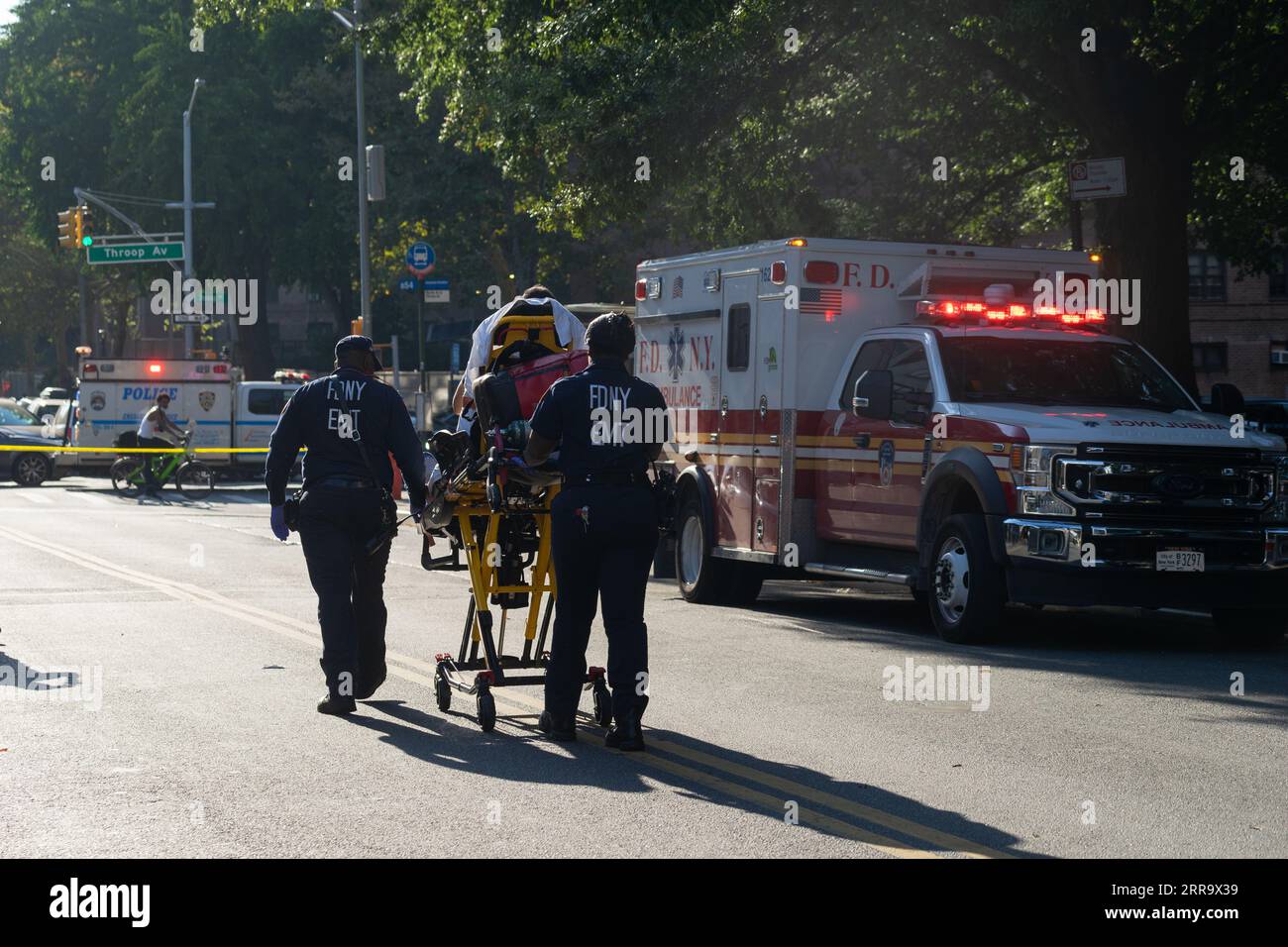 Brooklyn, USA. 06th Sep, 2023. Police officers from the 79th Precinct ...