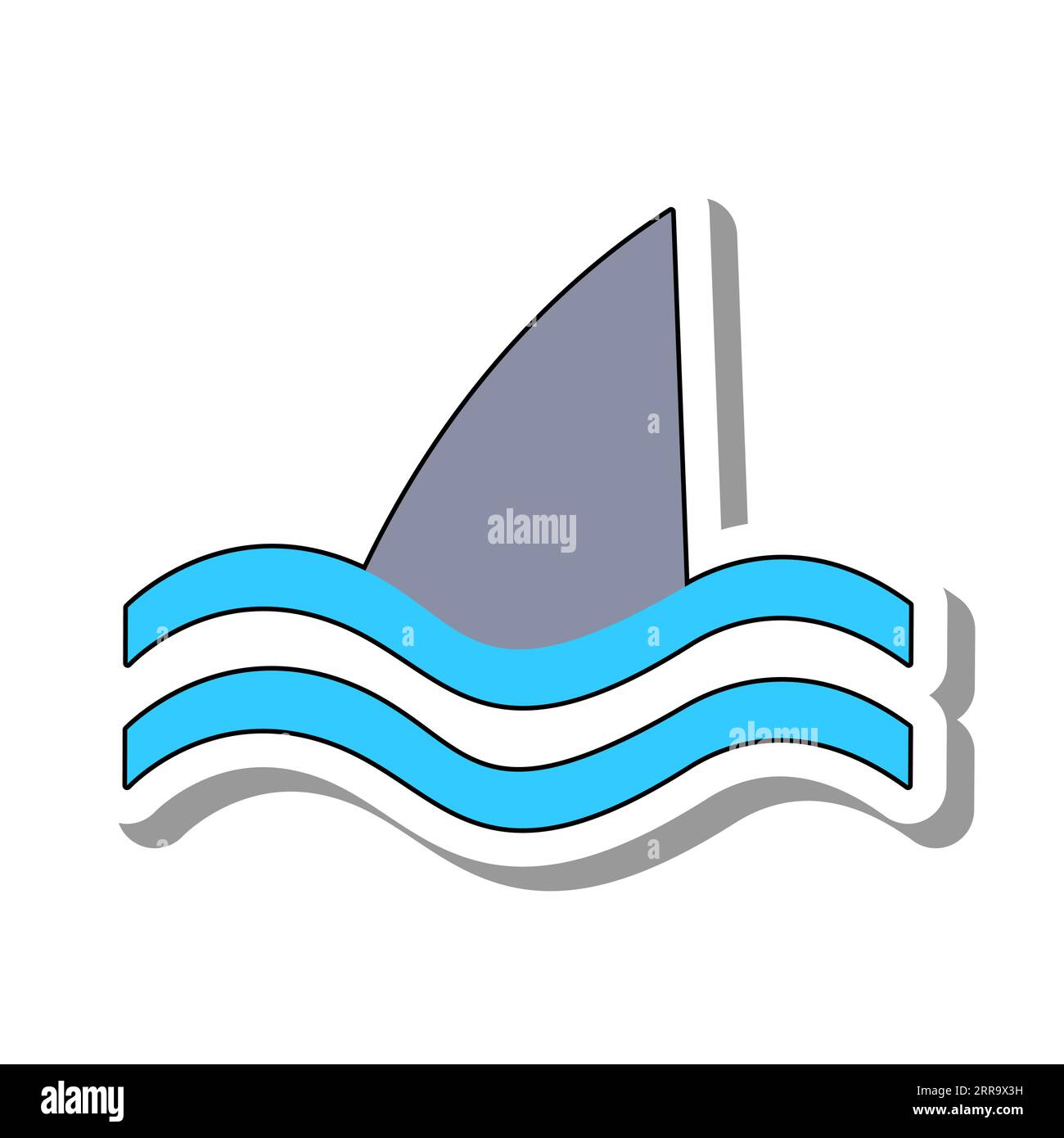 Dorsal fin sticker Stock Vector Image & Art - Alamy