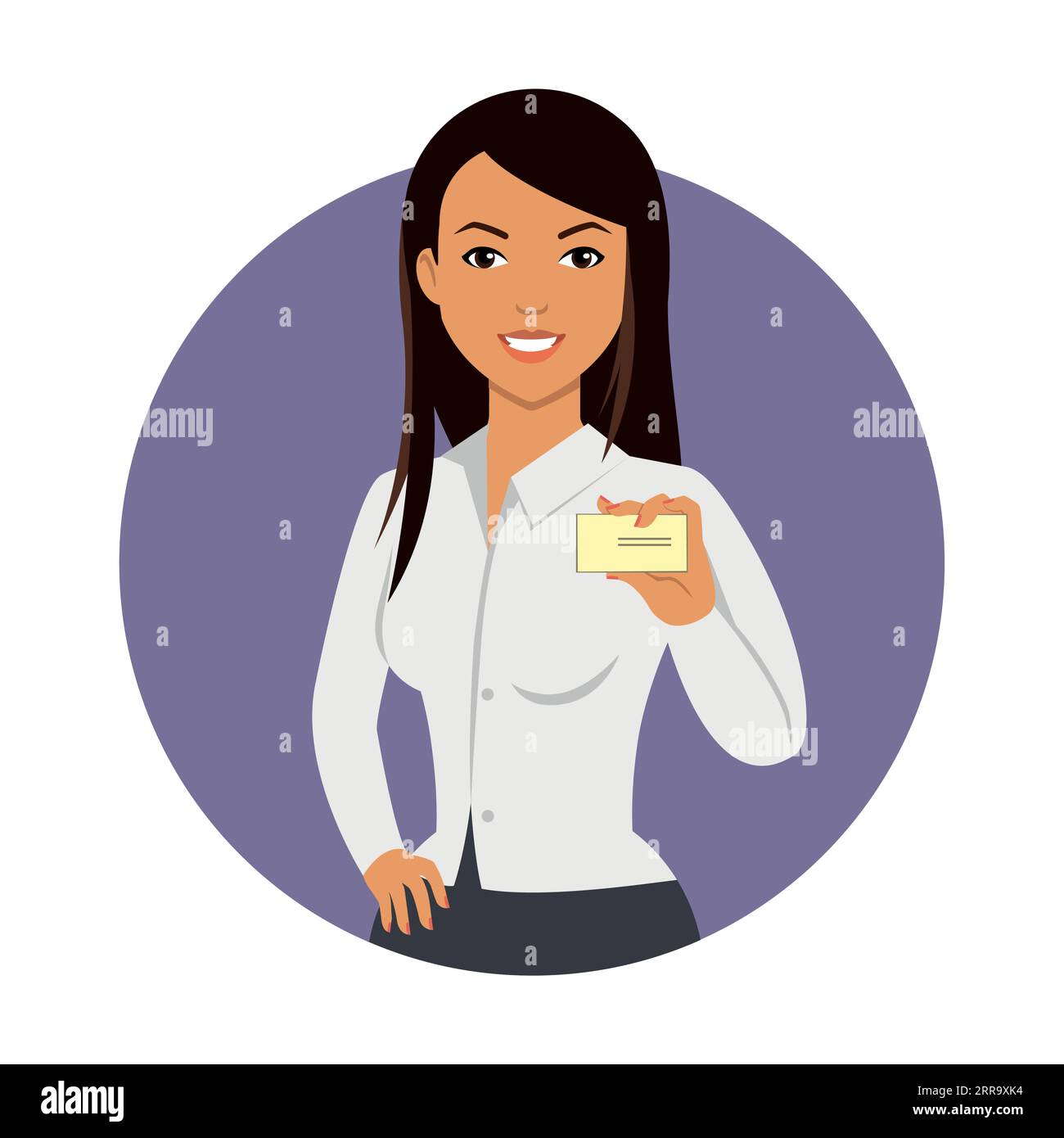 Girl office employee vector Stock Vector Image & Art - Alamy