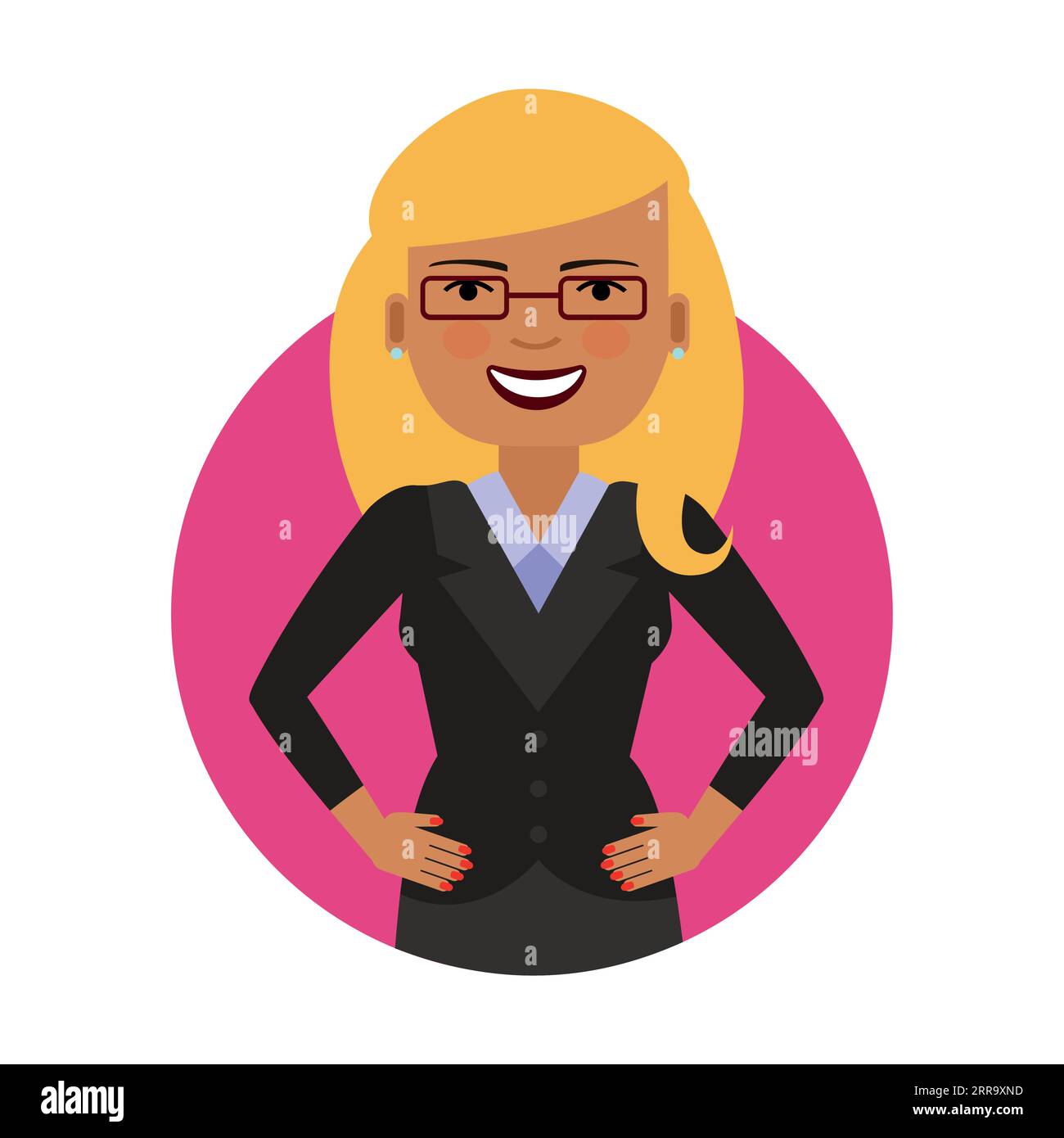 Lady Boss with long blond hair vector Stock Vector Image & Art - Alamy
