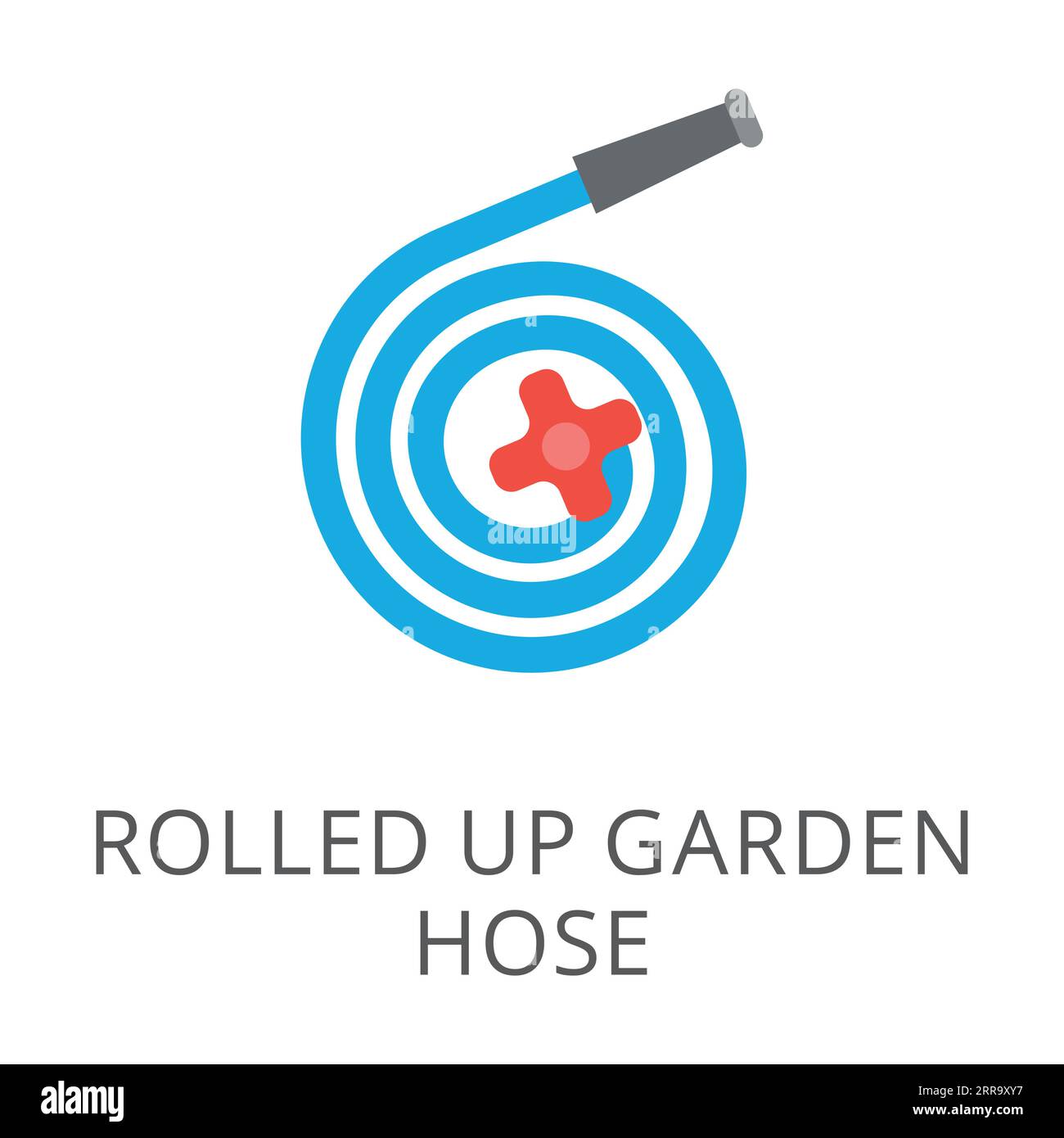 Rolled up garden water hose Stock Vector Images - Alamy