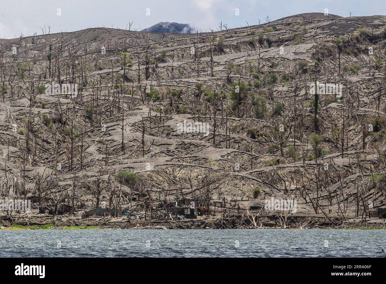 210708 -- BATANGAS PROVINCE, July 8, 2021 -- Volcanic ash covering Taal ...
