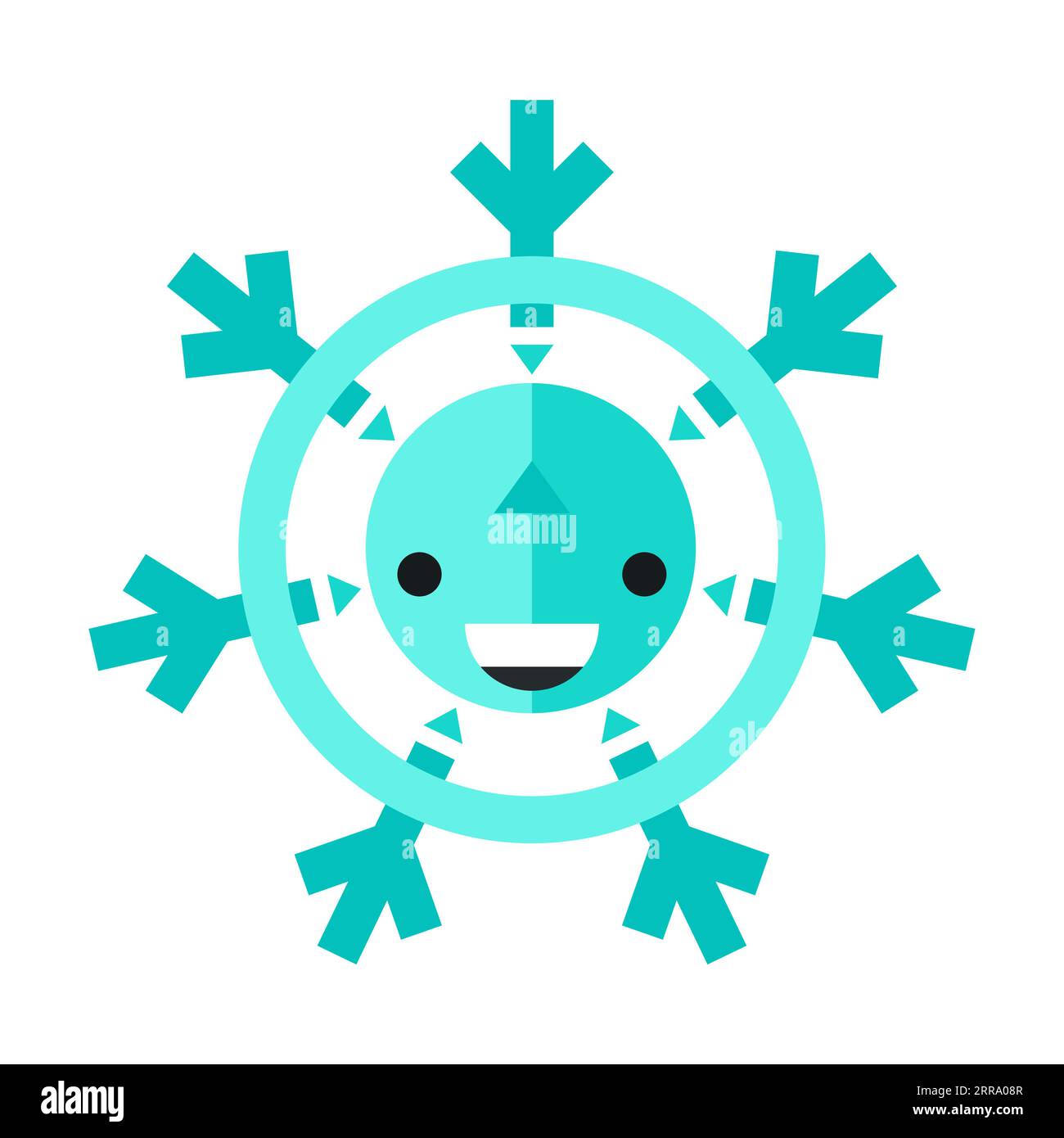 Funny fluffy snowflake vector Stock Vector Image & Art - Alamy