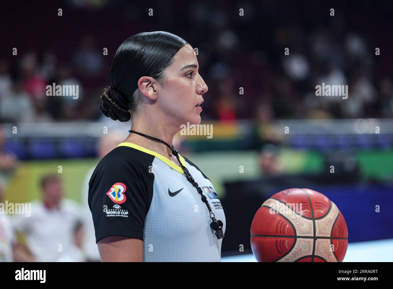 Manila, Philippines. 7th Sep, 2023. Referee Blanca Burns reacts during ...