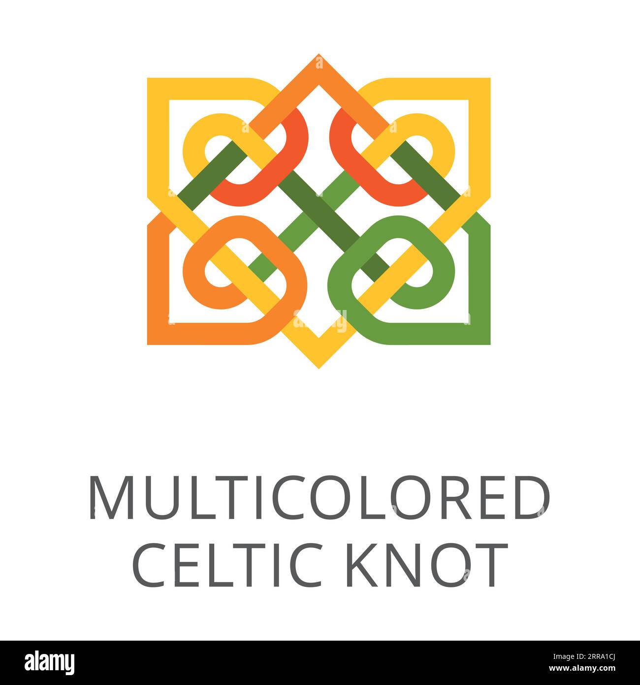 Endless multicolored Celtic knot flat vector icon Stock Vector Image & Art - Alamy
