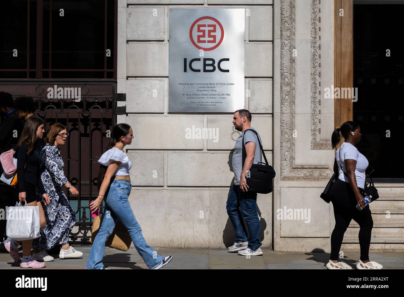 London, UK. 03rd Sep, 2023. Logo of Industrial and Commercial Bank of ...