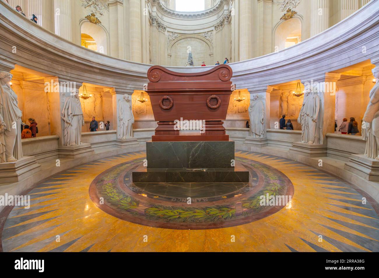 PARIS - APRIL 17, 2023: Tomb of Napoleon at Les Invalides. Keep the mortal remains of Napoleon ...