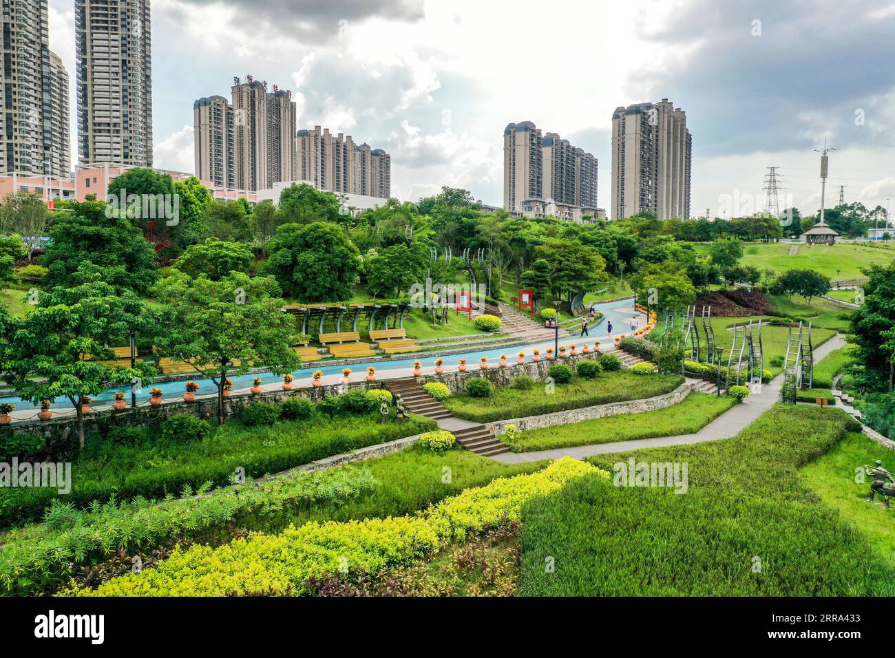 210715 -- NANNING, July 15, 2021 -- Aerial photo taken on July 11, 2021 ...