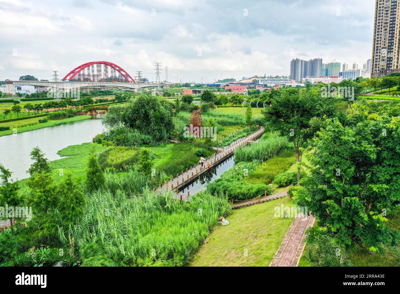 210715 -- NANNING, July 15, 2021 -- Aerial photo taken on July 11, 2021 ...
