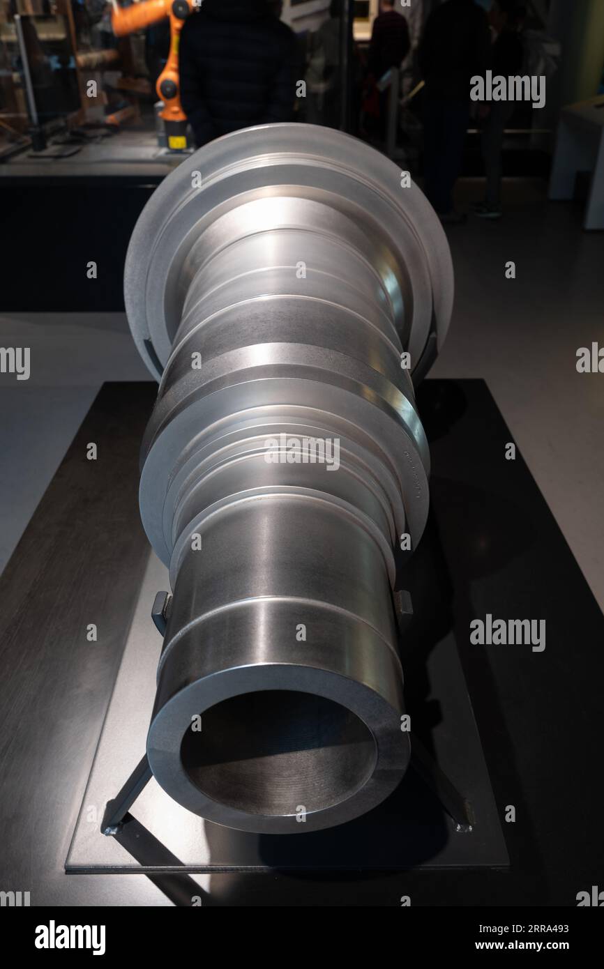 Jet engine drive shaft, core of an Olympus jet engine, which powered ...