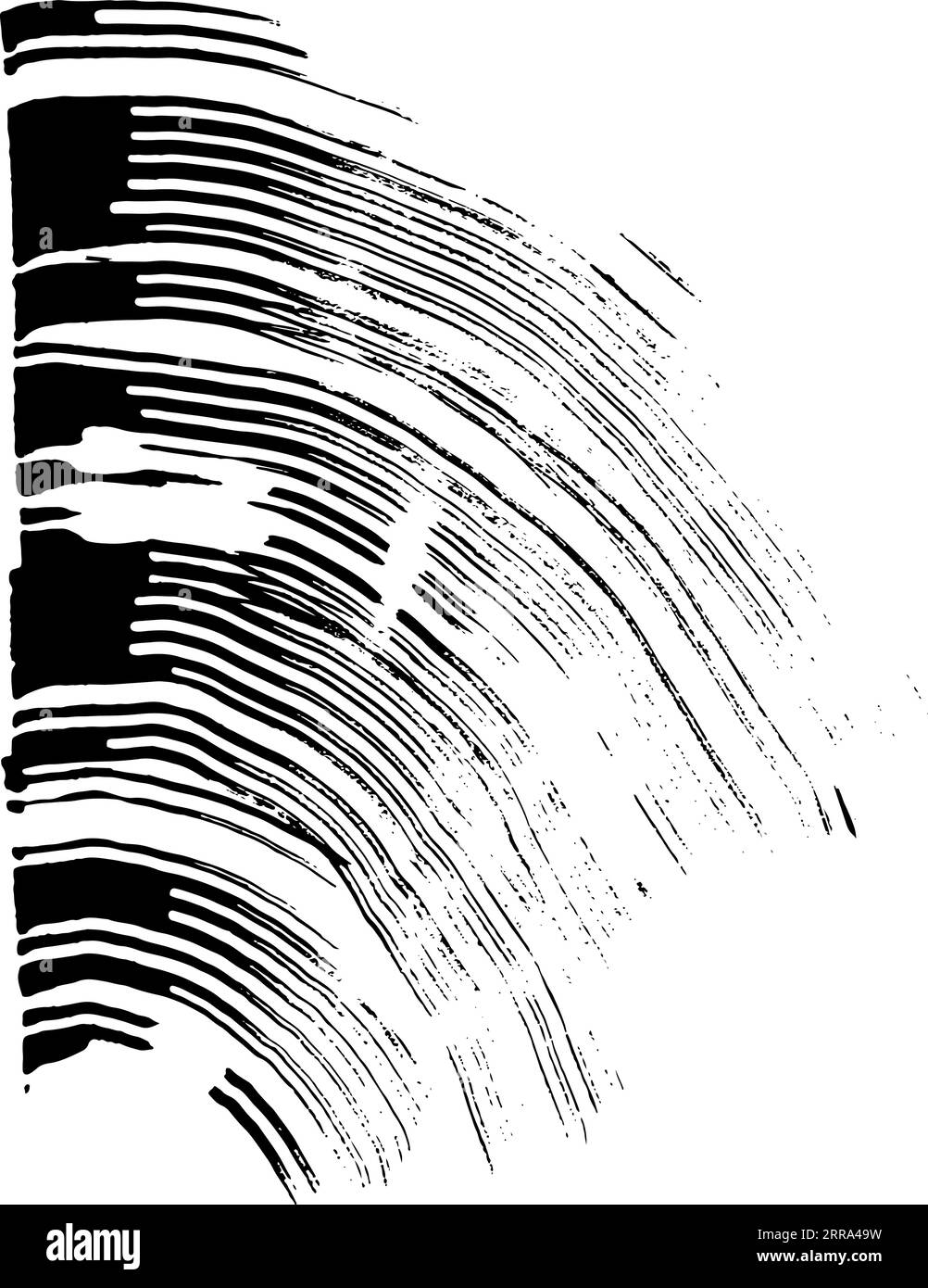 Ink Dry Brush Grunge Free Hand Rounded Stroke Stock Vector Image & Art ...