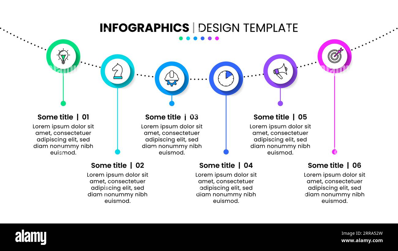 Infographic template with icons and 6 options or steps. Line. Can be ...