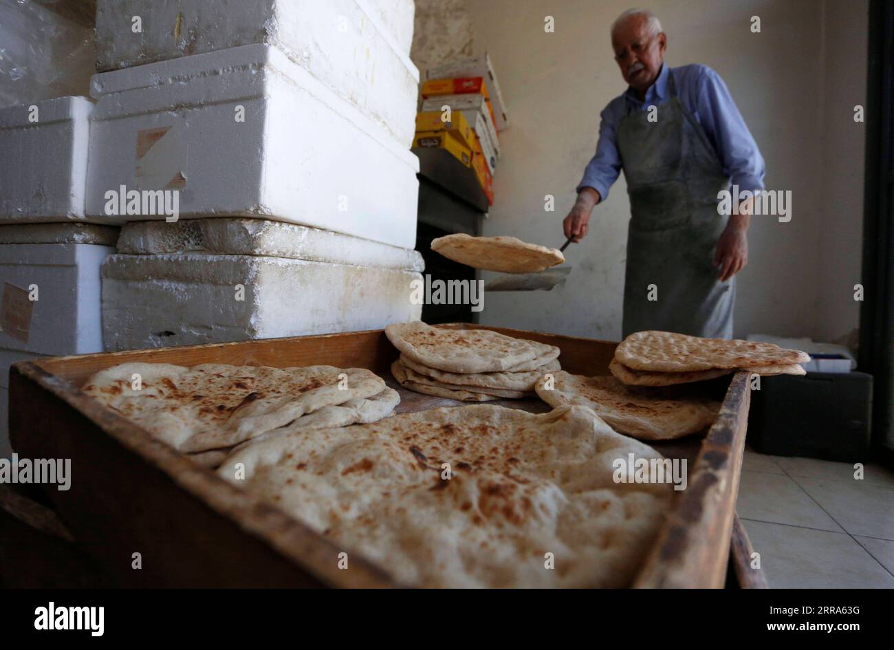 210717 -- SALFIT, July 17, 2021 -- Palestinian baker Yousef Shaheen ...