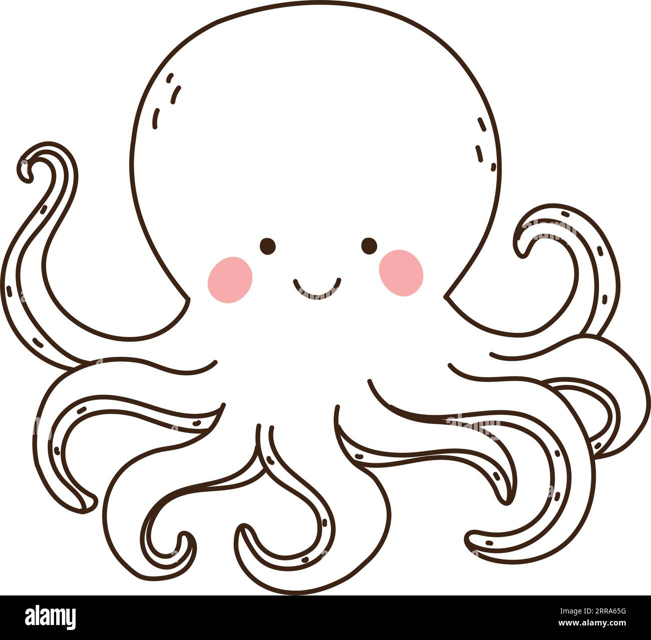 cute octopus animal doodle icon Stock Vector Image & Art - Alamy