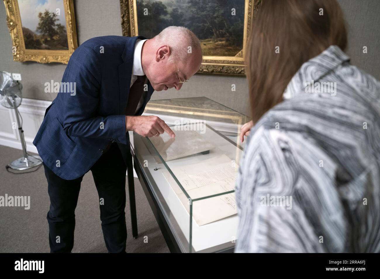 THE HAGUE - Curator of the National Archives Lieve Meulenbeld and ...