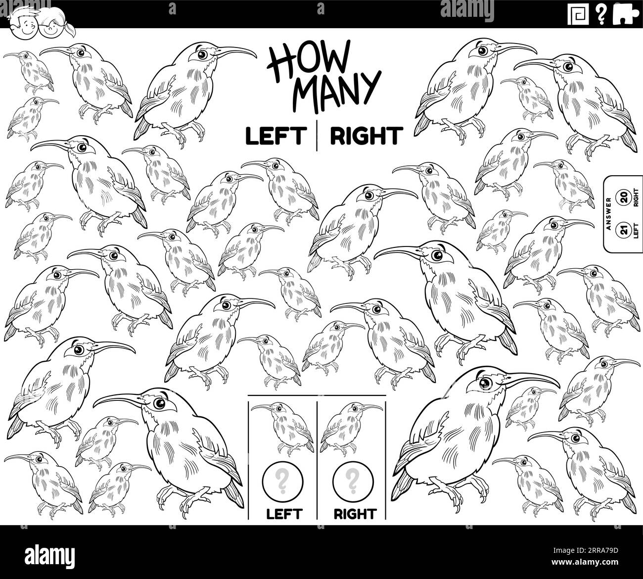 Black and white cartoon illustration of educational activity of ...