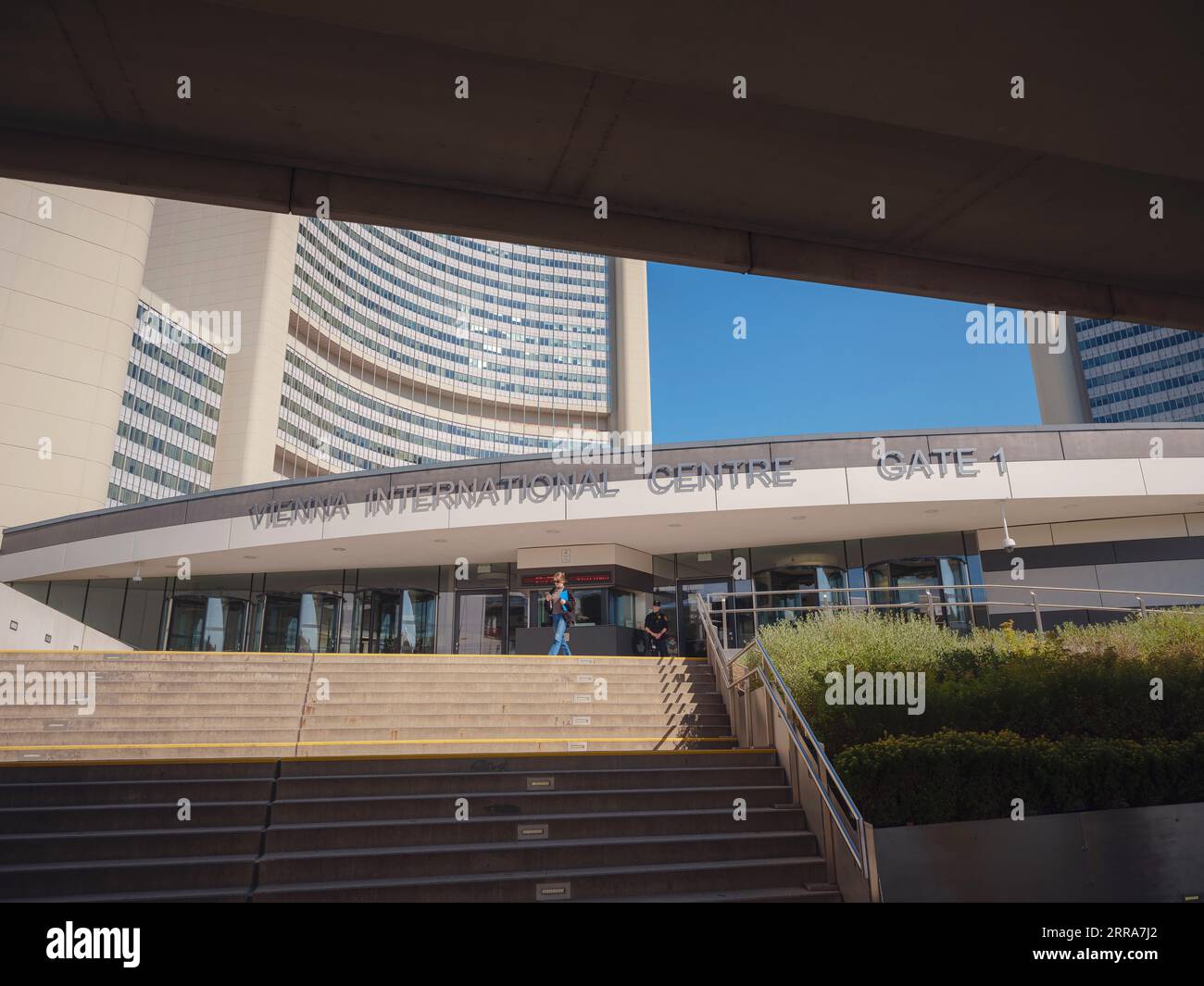 Vienna, Austria - July 27, 2023: UN headquarters building in the ...