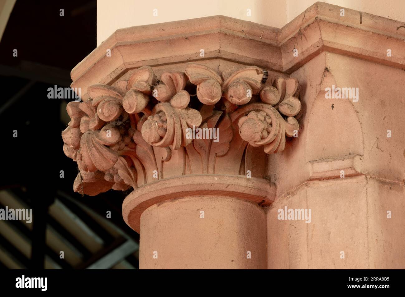 A carved corbel stone in All Saints Church, Allesley, West Midlands ...
