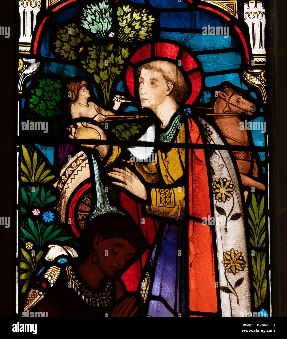 Saint Philip baptising the Ethiopian Eunuch stained glass, All Saints ...