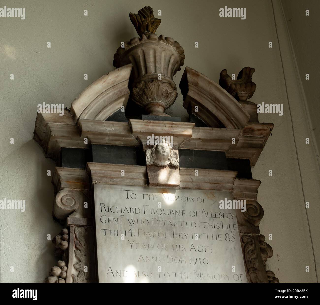 Richard Ebourne memorial, All Saints Church, Allesley, West Midlands ...
