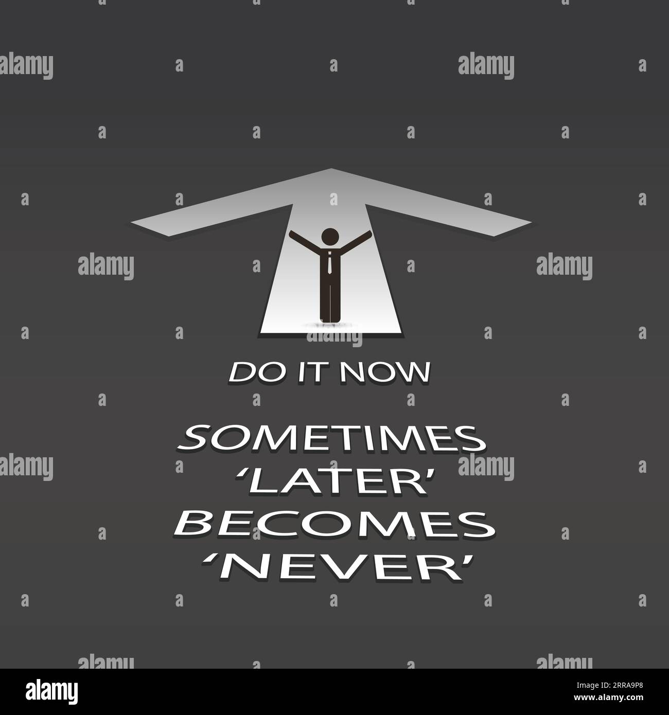 Do It Now - Arrow Design with Businessman Stock Vector Image & Art - Alamy
