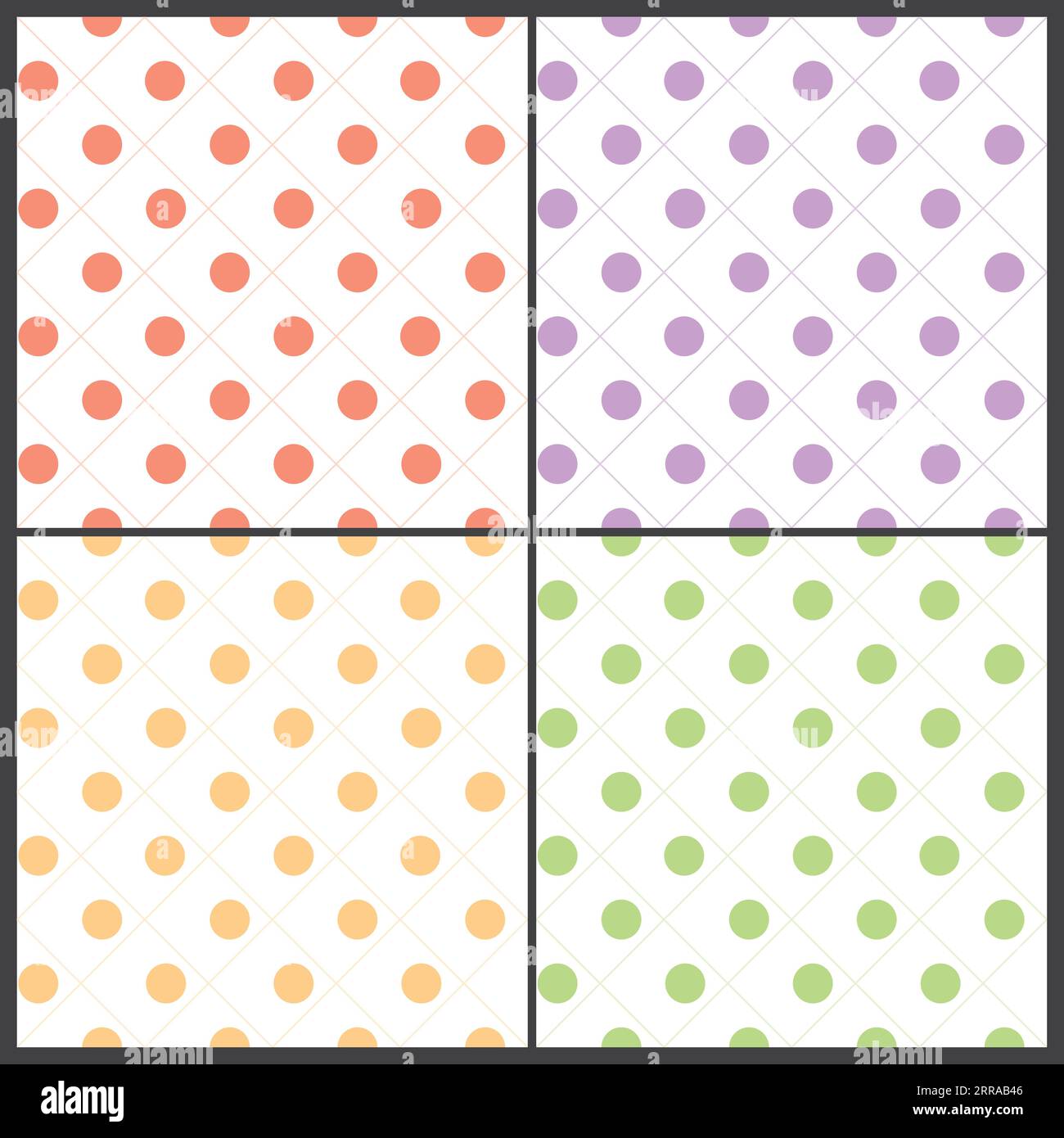 Set of Four Seamless Spotted Abstract Backgrounds with Colorful Dotted ...